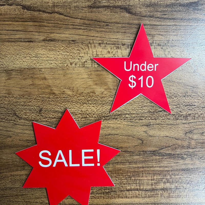 Retail Sale Signs - Etsy