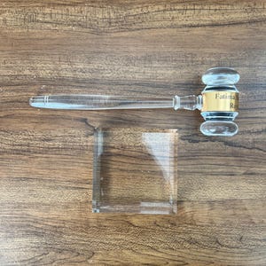 Custom Engraved Acrylic Gavel Set – Personalized Legal Gift - Etsy