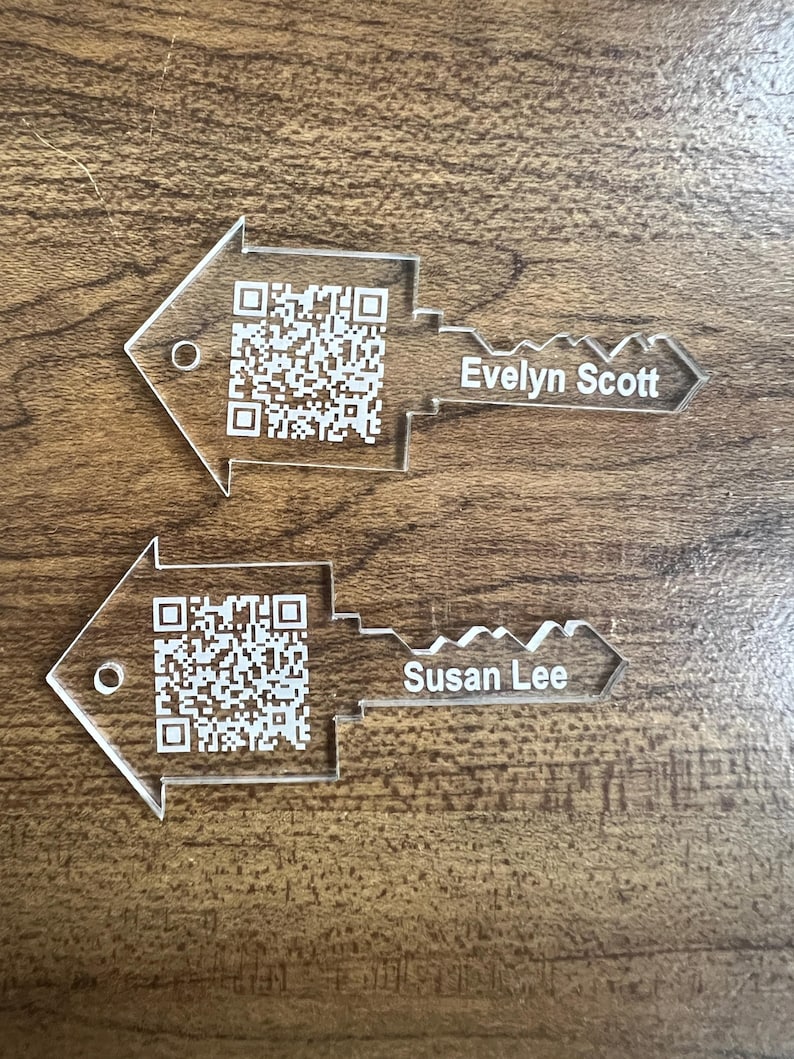 Custom Realtor Keychain With QR Code | Personalized Keychain for Real ...
