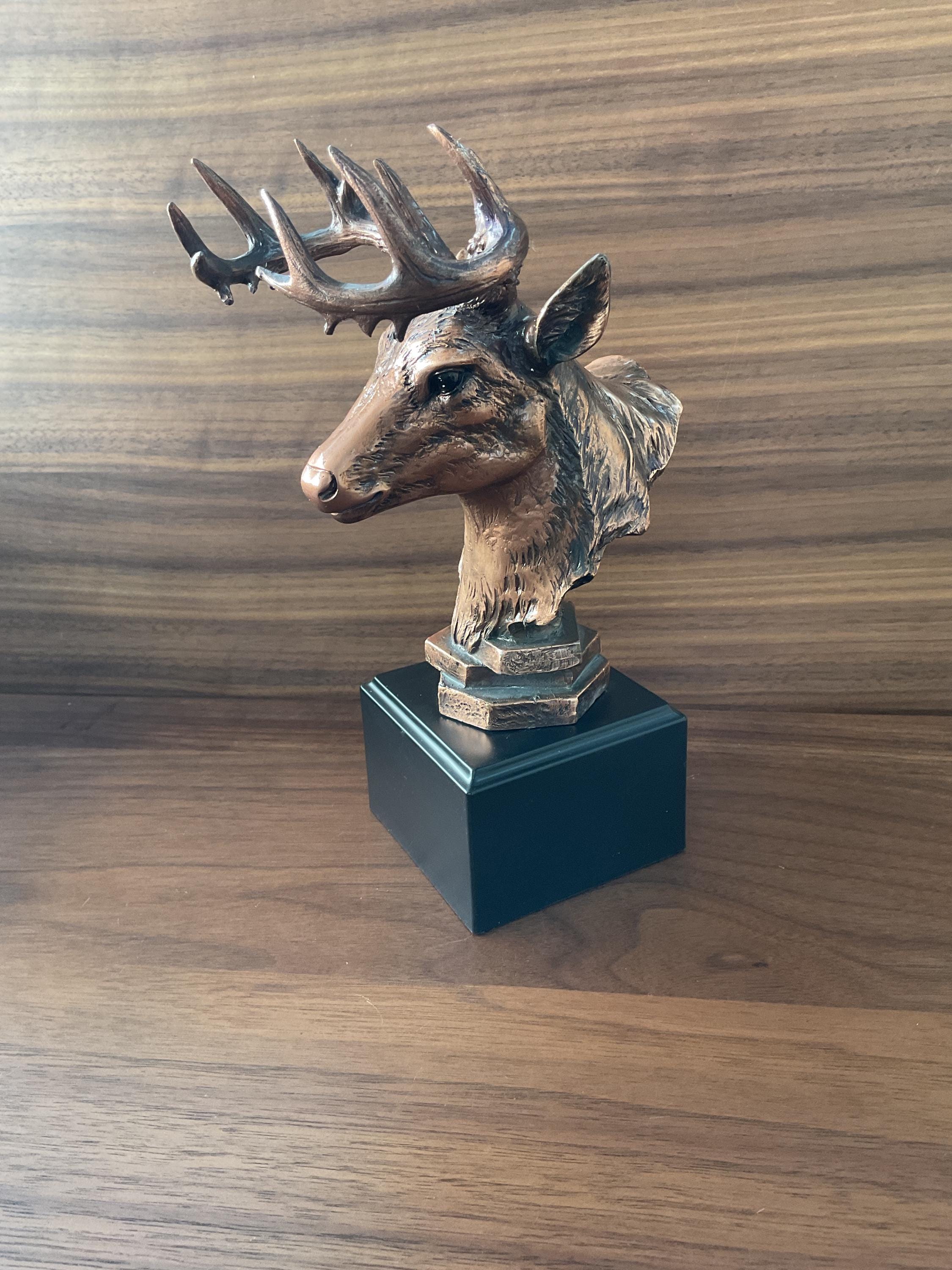 White Tail Deer Head Trophy, Hunting Award With Customizable Engraving ...