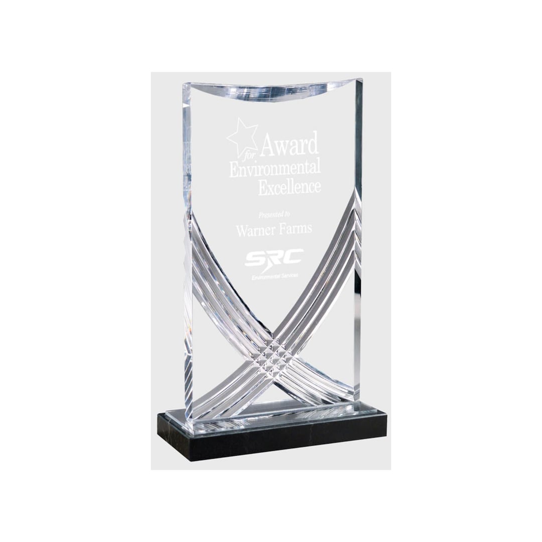 Nile Rectangle Acrylic Award - Custom Engraved Achievement Trophy ...