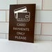 Card Payments Only Sign for Small Business - Modern Acrylic Display ...