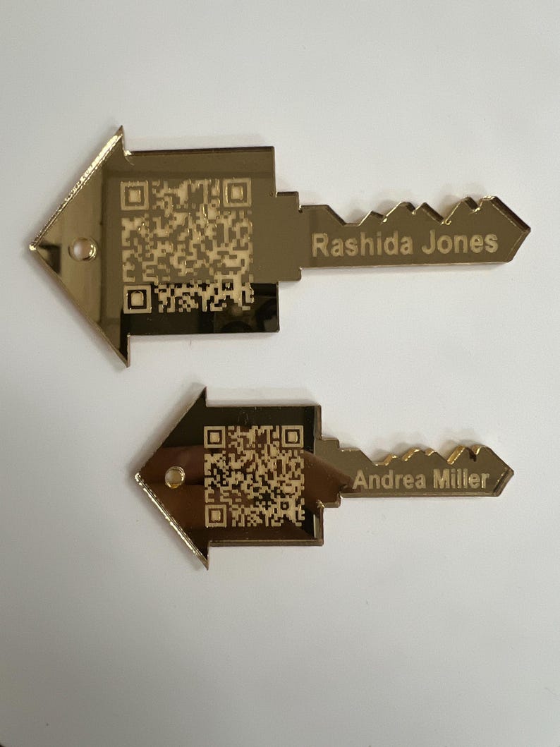Custom Realtor Keychain With QR Code | Personalized Keychain for Real ...