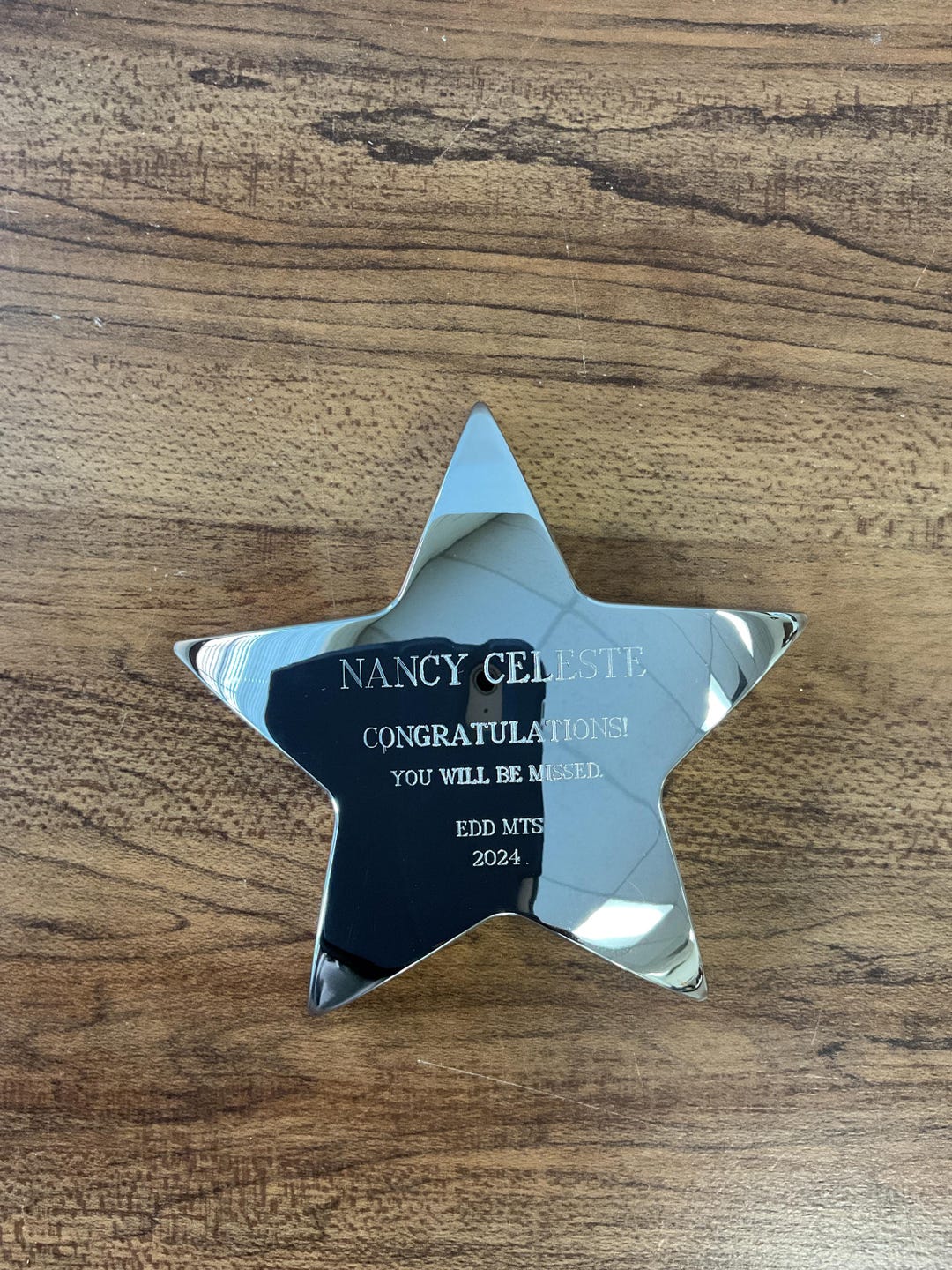 Engraved Star Metal Paperweight – Custom Employee Award - Etsy