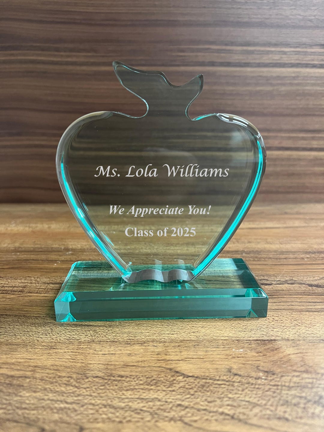 Jade Apple Teacher Award, Best Teacher Trophy, Teacher Recognition Gift ...