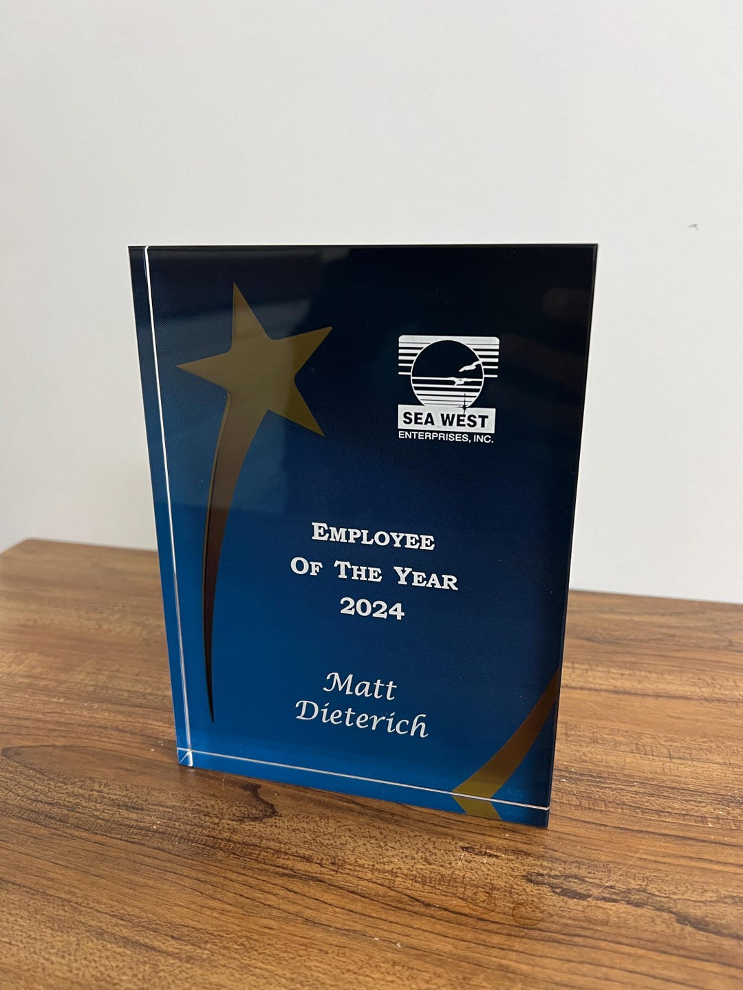 Custom Shooting Star Employee of the Year Award W/ Engraving ...
