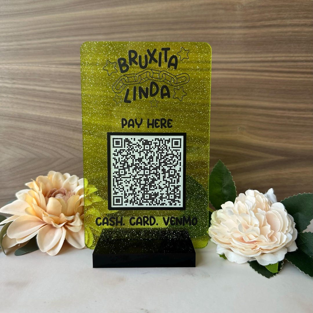 Custom Social Media QR Code Sign | Mini QR Code Display | Beauty ...