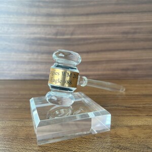 Custom Engraved Acrylic Gavel Set – Personalized Legal Gift - Etsy