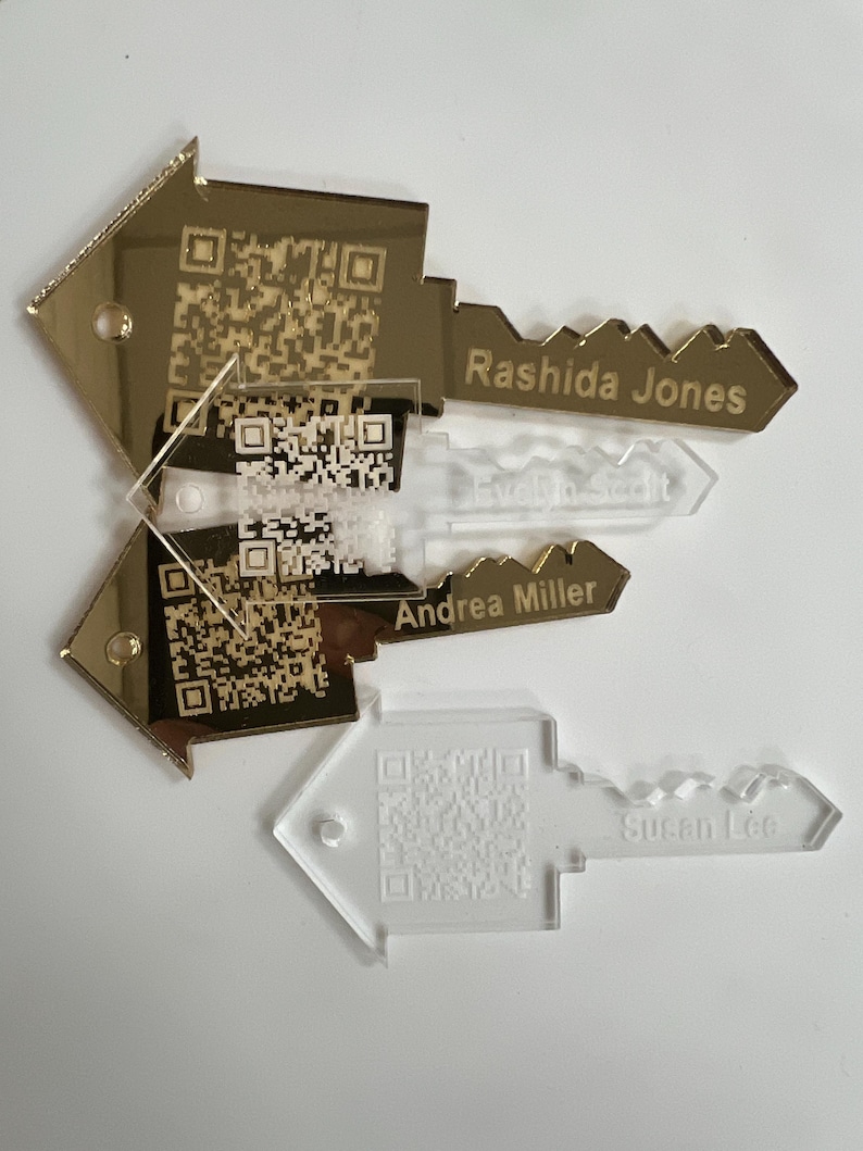 Custom Realtor Keychain With QR Code | Personalized Keychain for Real ...