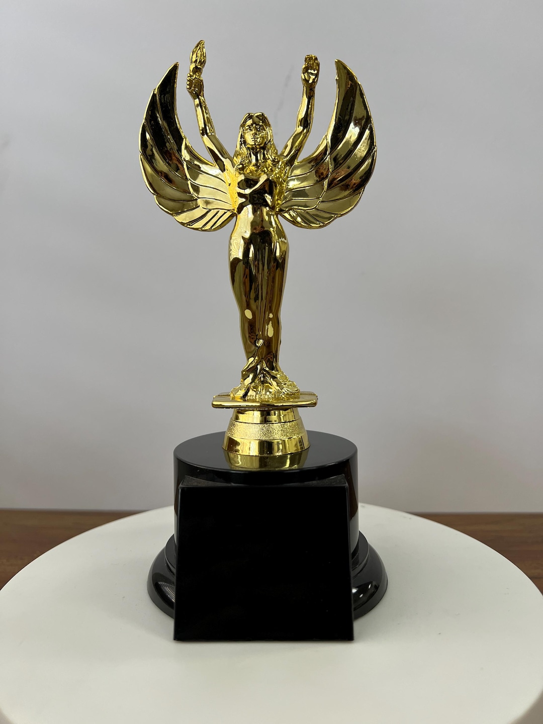 Female Director Award Trophy With Custom Engraved Plate - Gold Female ...