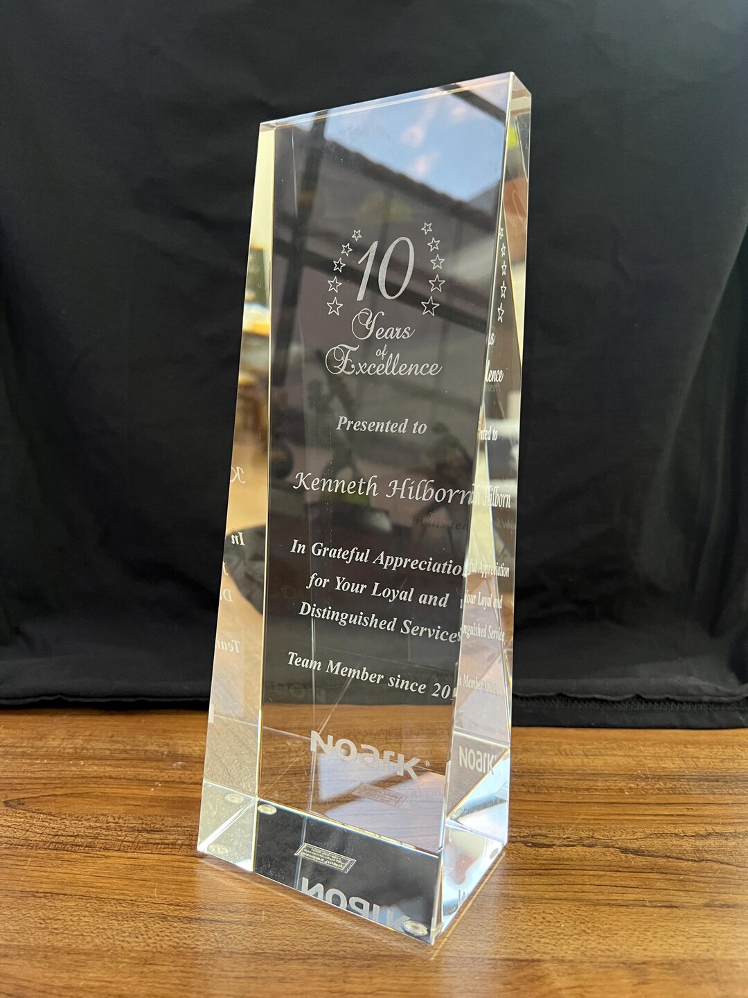 Personalized Optic Crystal Award | Rectangular Tower Engraved Plaque - Etsy