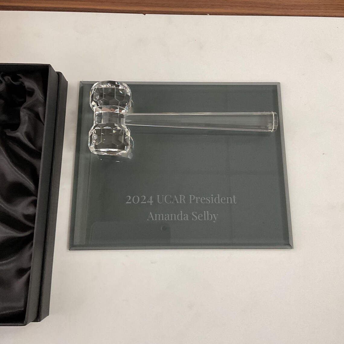 Engraved Optic Crystal Gavel Plaque, Legal Professional Retirement Gift ...