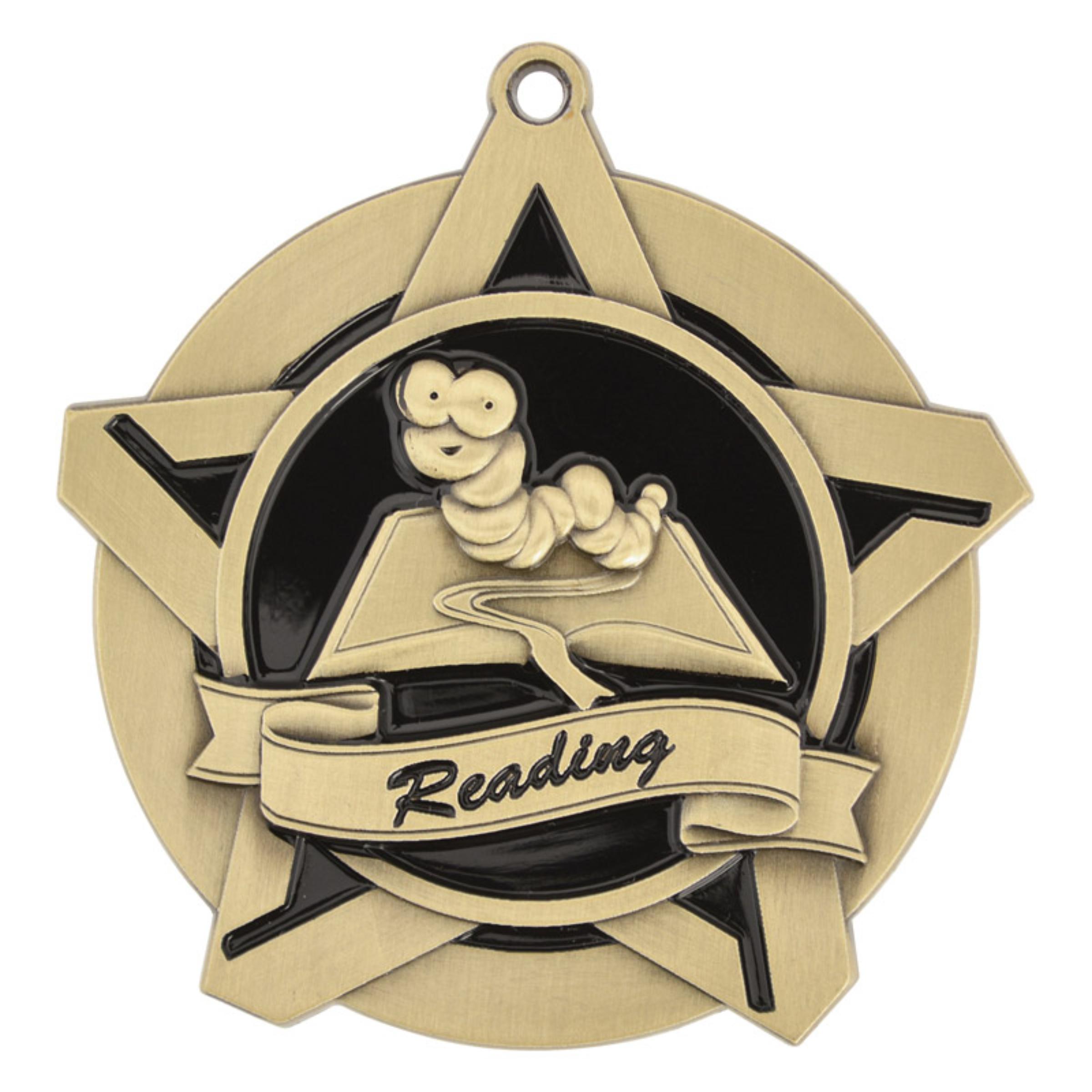 Custom Reading Medal With Engraving - 2" Academic Award for Summer ...