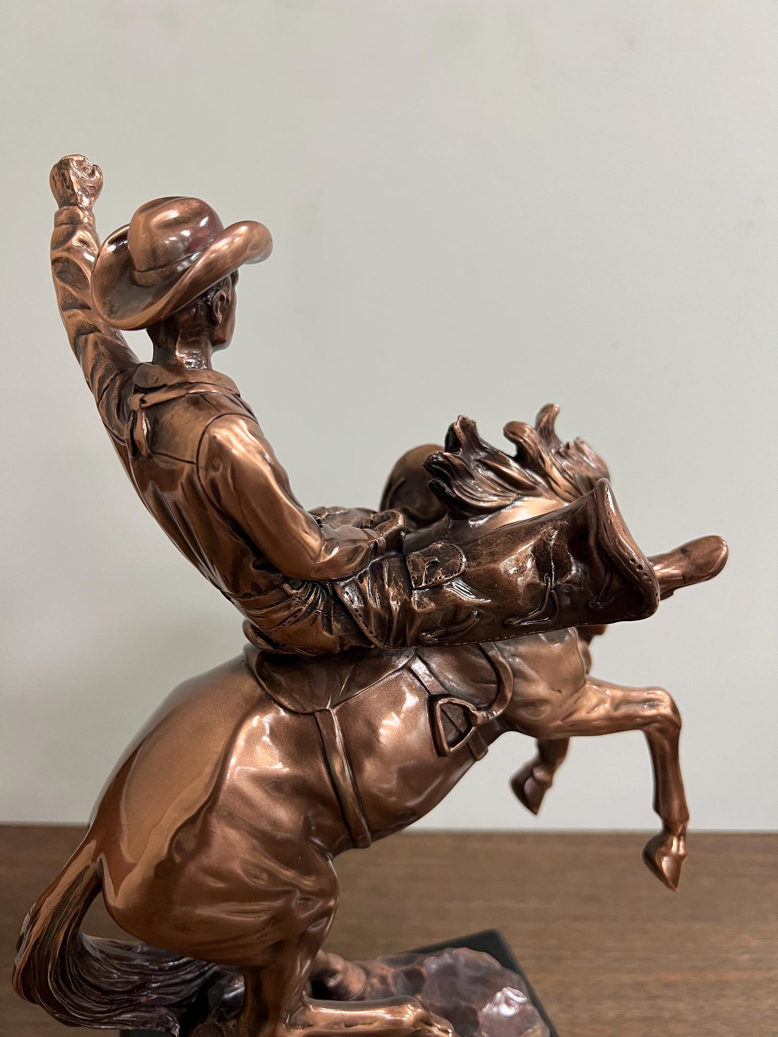 Cowboy Riding Horse Trophy With Custom Engraving – Western Cowboy Award ...