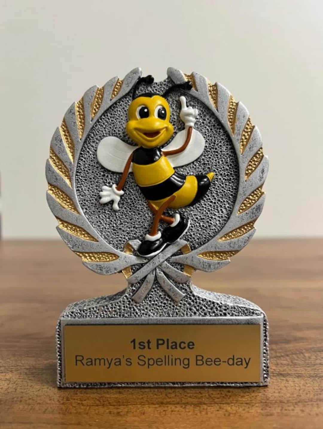 Spelling Bee Trophy, Custom Engraved Award for Spelling Bee Champions ...