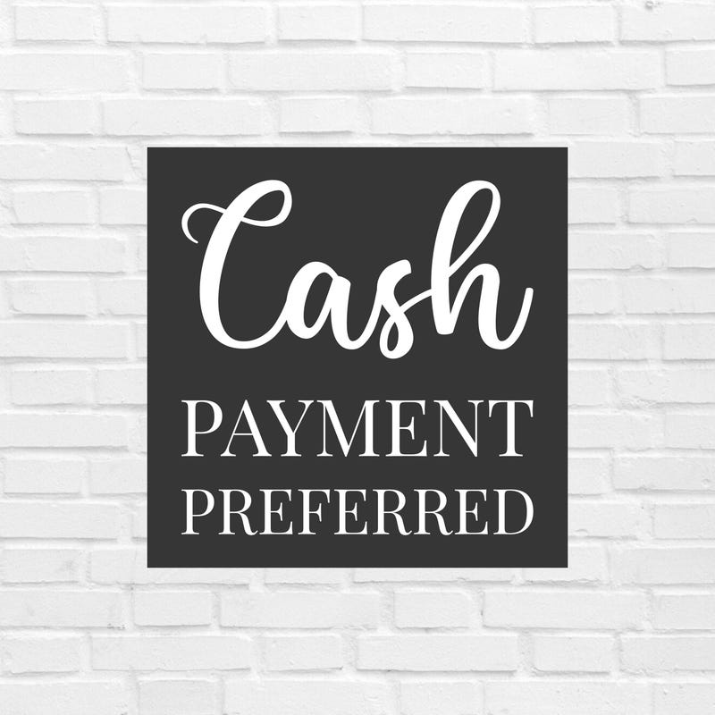 Cash Only Sign - Etsy