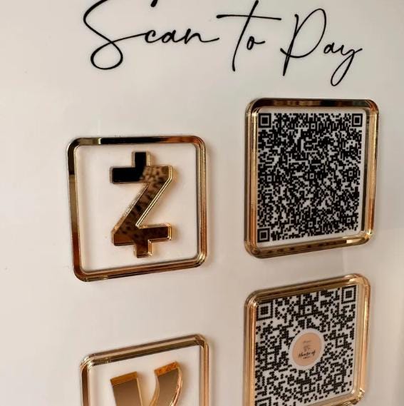 QR Code Sign Small Business Sign Instagram Sign Business Card Slot ...