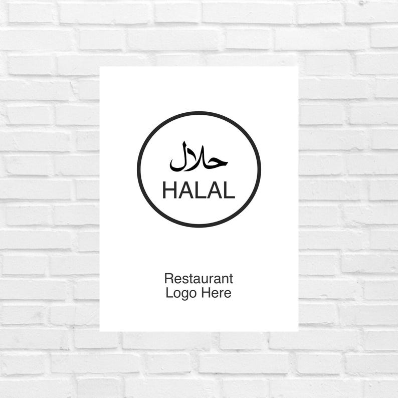 Custom Halal Sign for Restaurant or Business - Engraved and Available ...