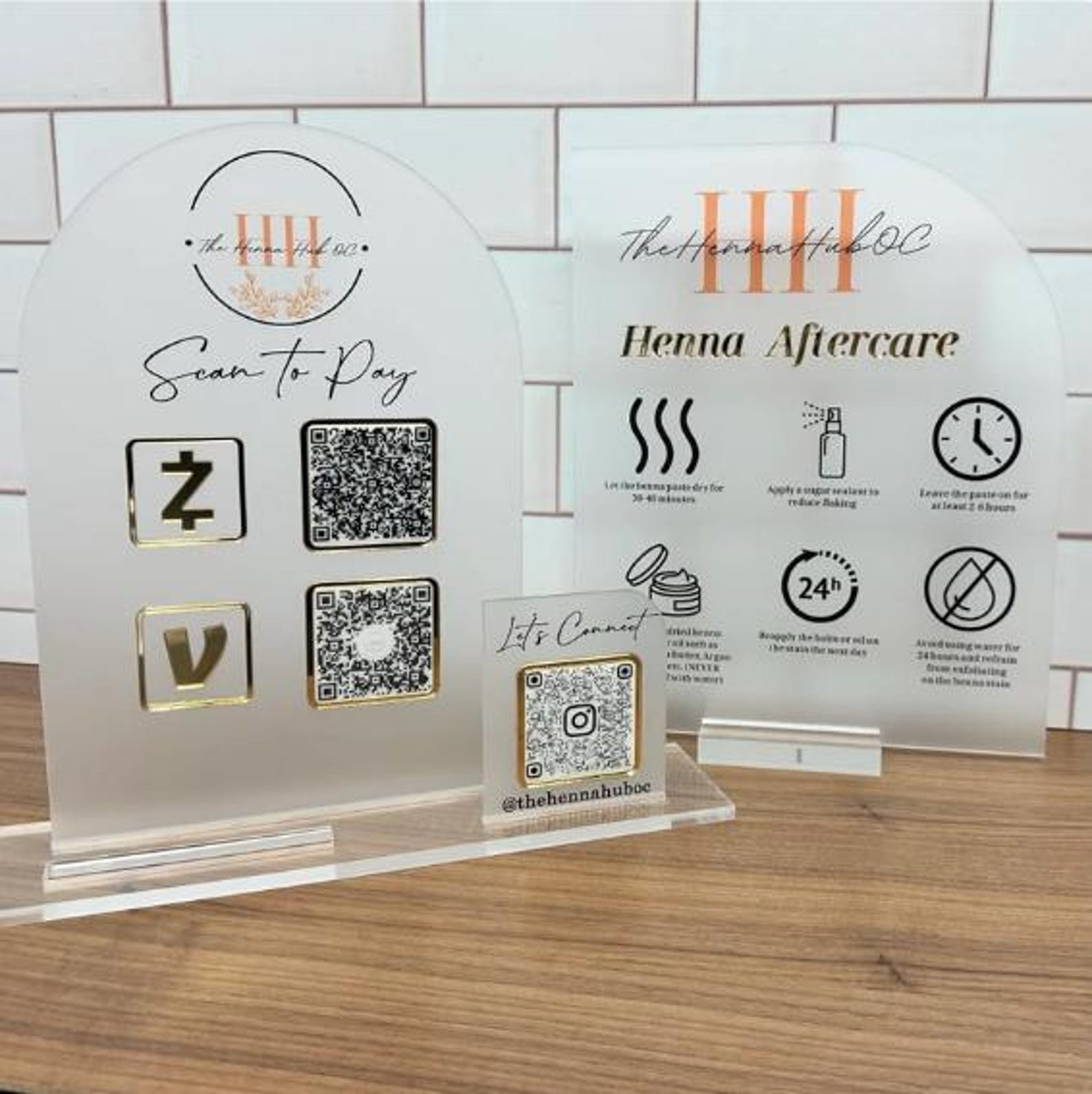 QR Code Sign Small Business Sign Instagram Sign Business Card Slot ...