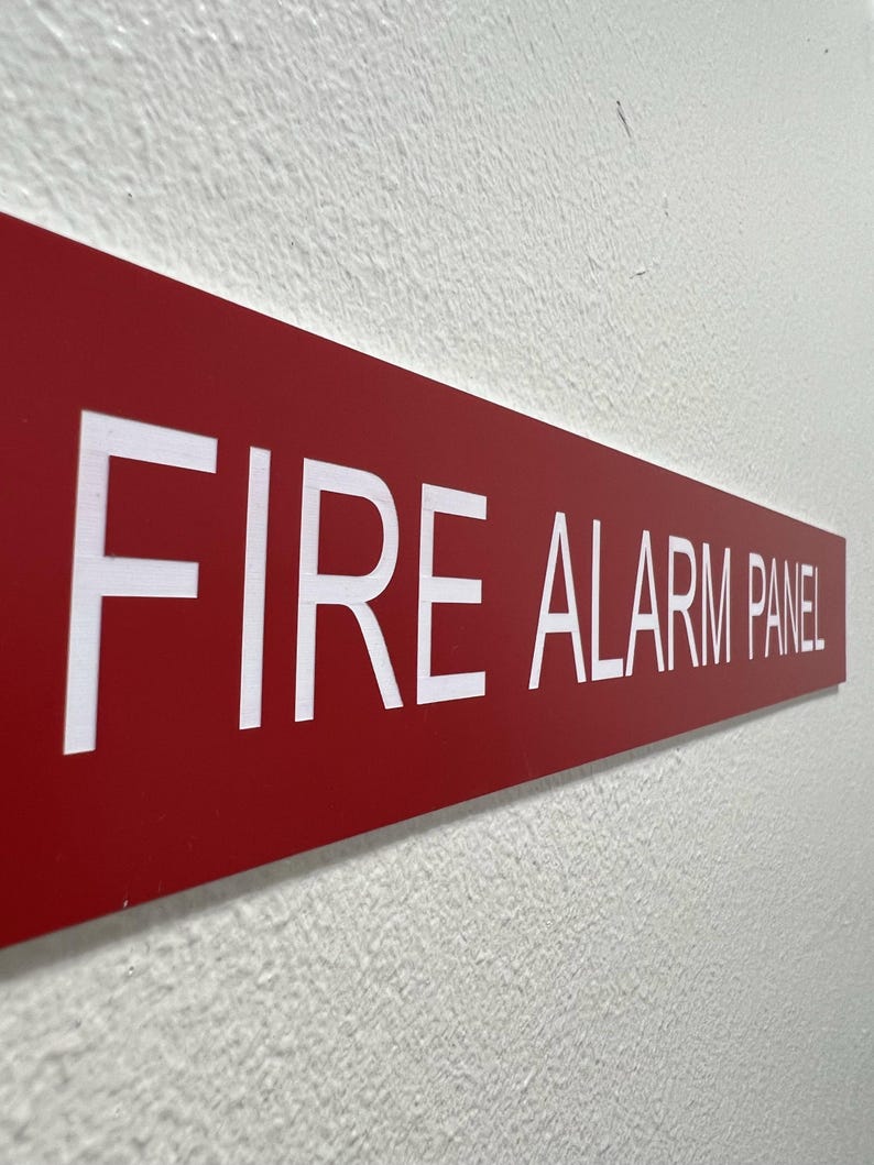 Red and White Fire Alarm Panel Sign - Safety Indicator - Etsy Australia