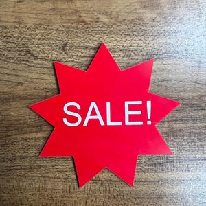 Custom Shape SALE Sign – Perfect for Business, Garage Sale, Storefront ...