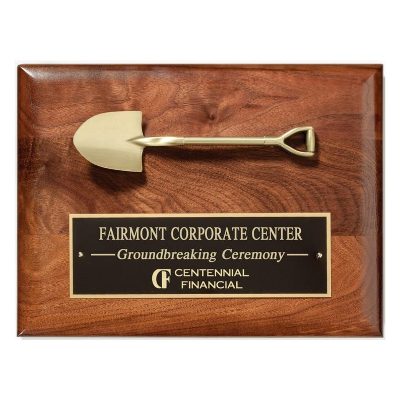 Custom Groundbreaking Shovel Plaque – Grand Opening Gift With ...