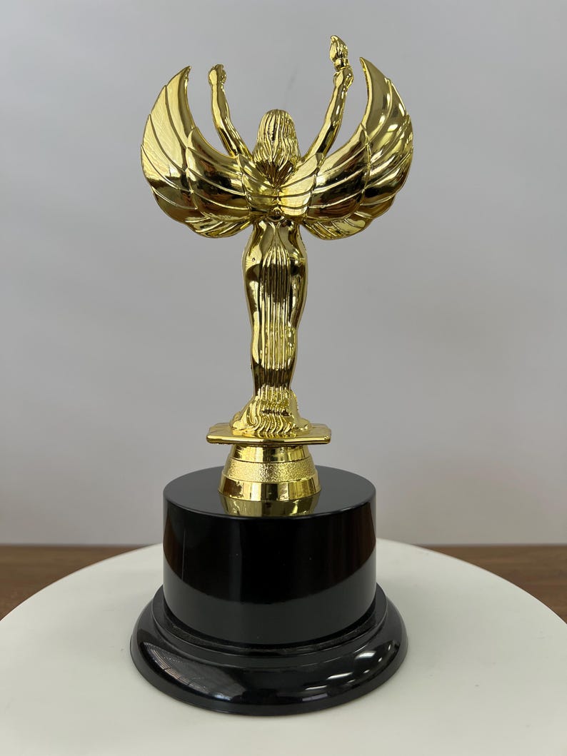 Female Director Award Trophy With Custom Engraved Plate - Gold Female ...