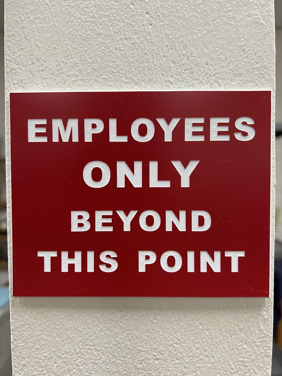 Employees Only Beyond This Point Sign | Custom Office Door or Wall Sign ...