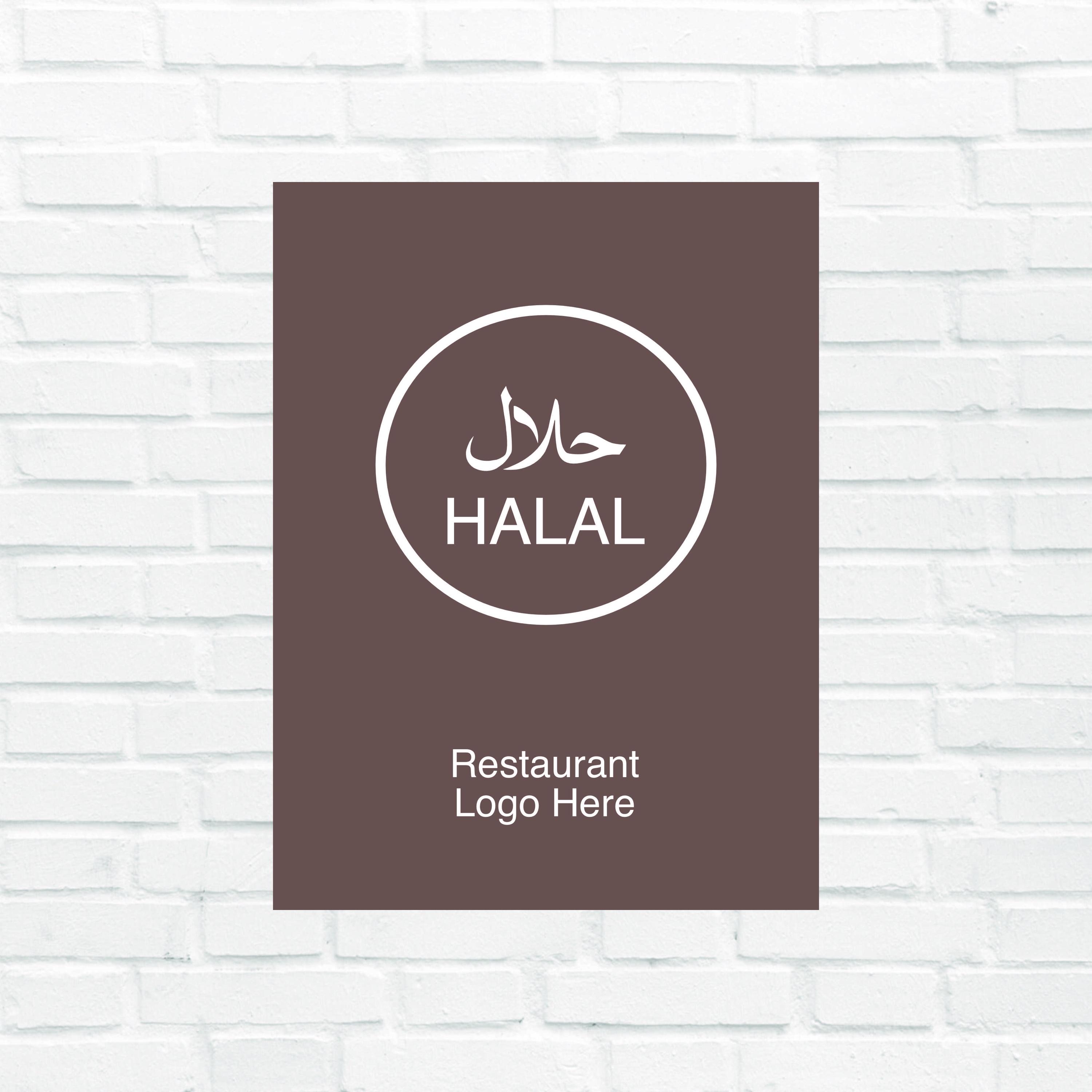 Custom Halal Sign for Restaurant or Business - Engraved and Available ...