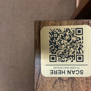 Custom Engraved QR Code Scan Here Table Menu Perfect for Restaurants ...