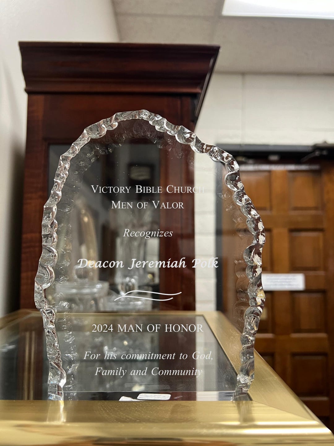 Personalized Mountain Acrylic Award for Church | Custom Engraved Plaque ...