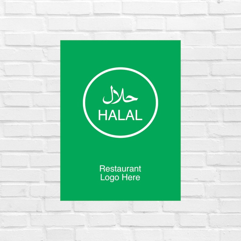 Custom Halal Sign for Restaurant or Business Engraved and Available in ...