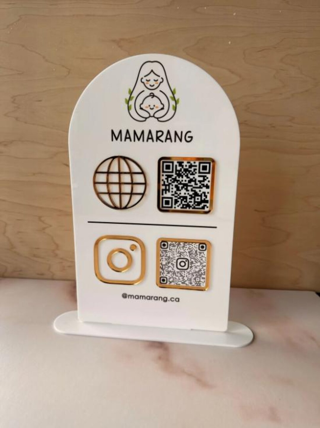 Custom QR Code Business Sign, Logo Display, Social Media - Etsy