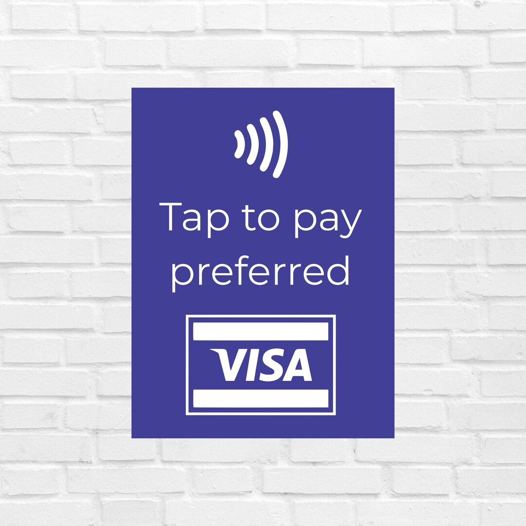 Custom Tap to Pay Preferred Sign - Business Payment Display ...