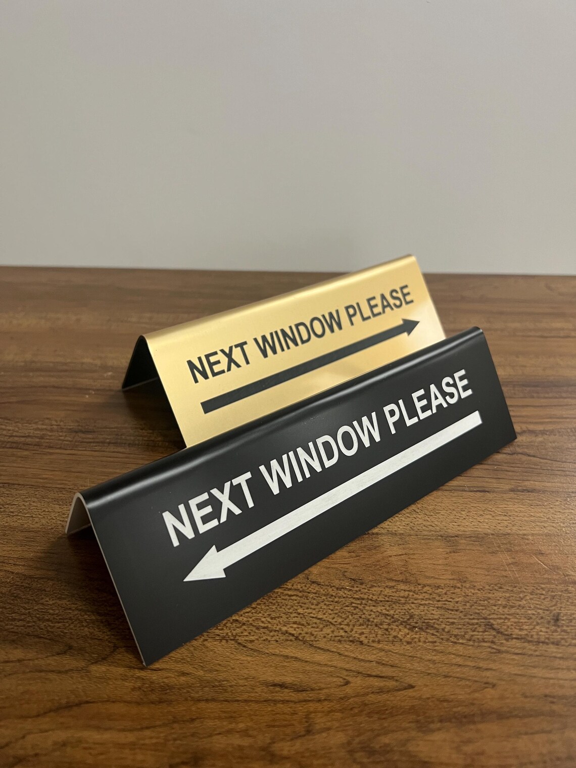 Next Window Please Sign – Double-sided Countertop Tent Sign - Etsy