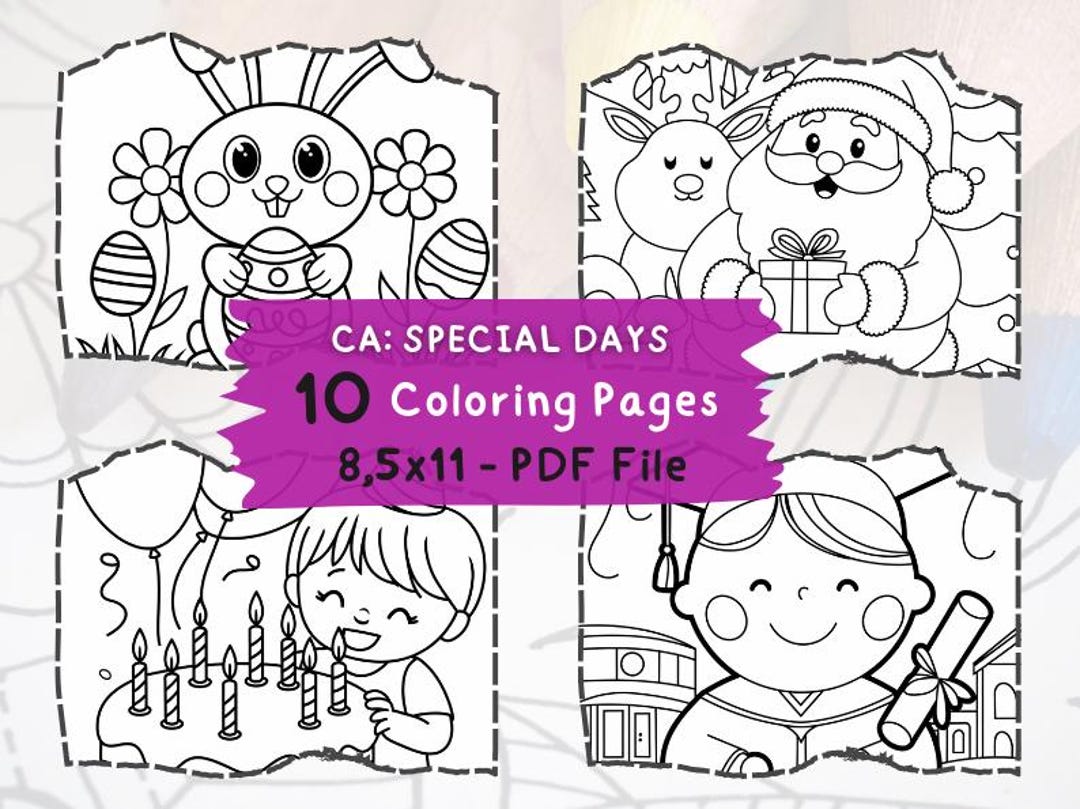 10 Special Occasion-themed Coloring Pages – Birthday, Wedding, and More ...