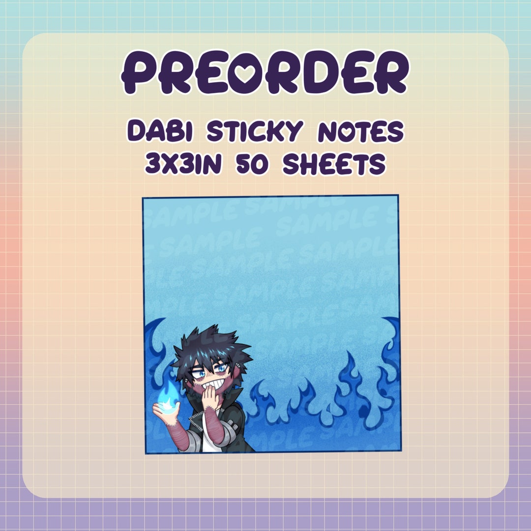 MHA Dabi Sticky Notes - Etsy