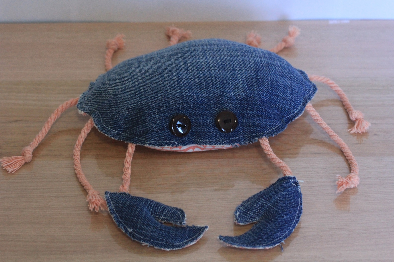 Upcycled Denim - Variety - Plush Crab - Shelf Decor - Etsy