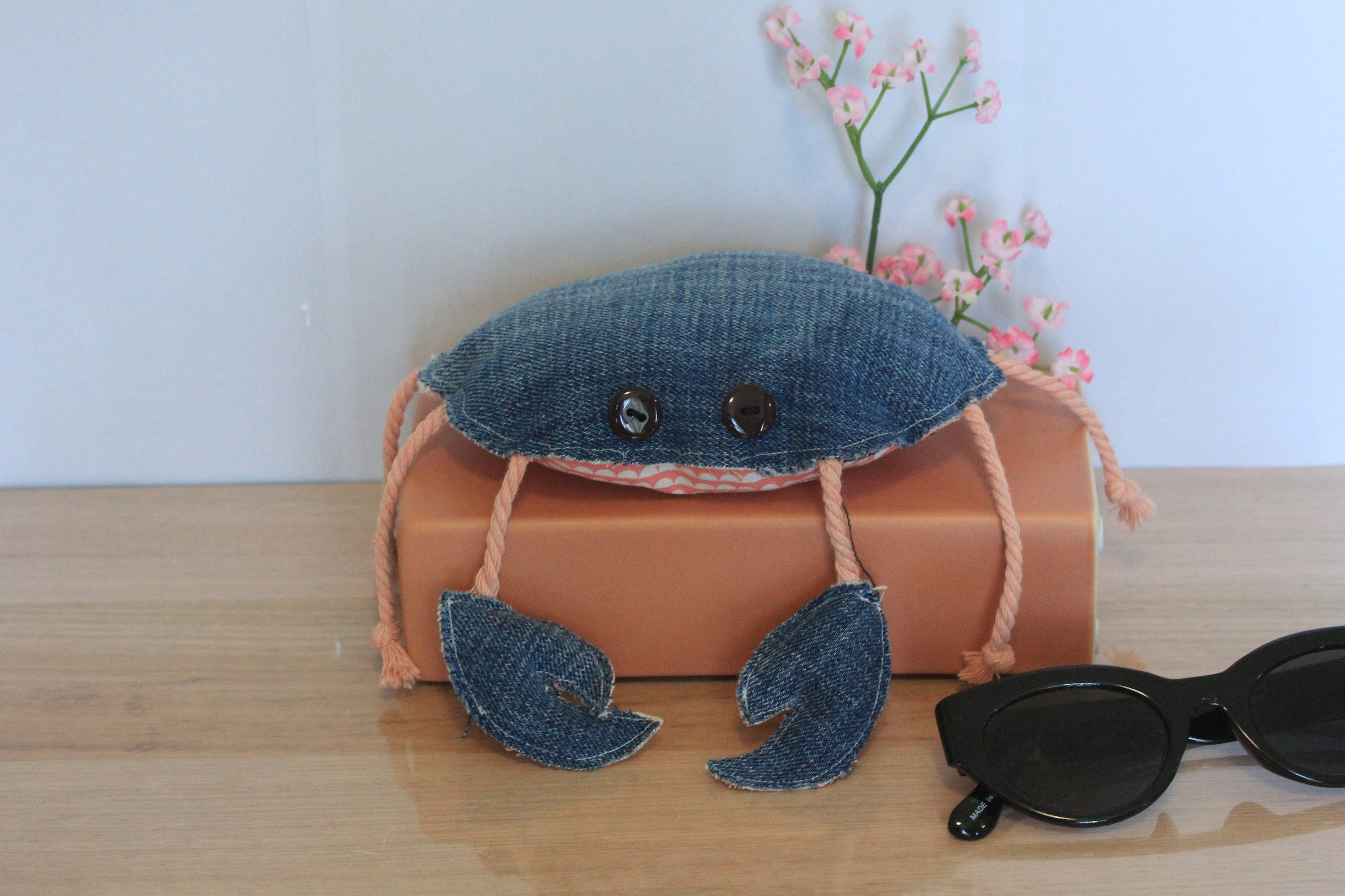 Upcycled Denim - Variety - Plush Crab - Shelf Decor - Etsy