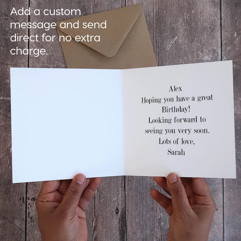 Deep Forest Green Horizon Card, 2D Print Greeting UK, Happy Birthday ...