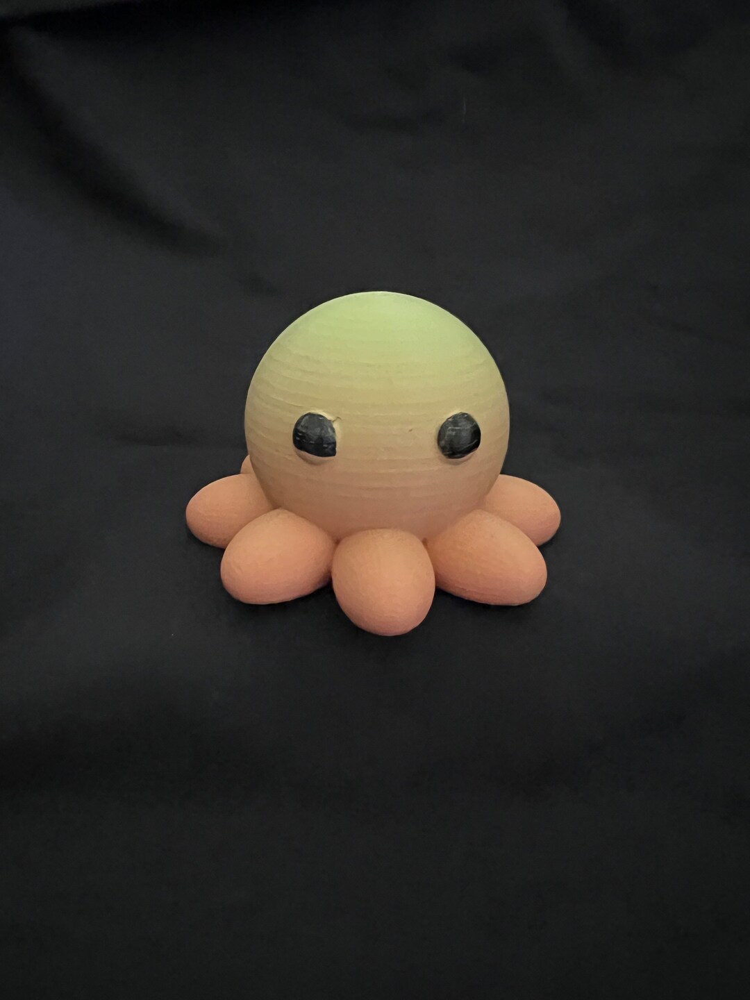 3D Printed Cute Yellow & Orange Octopus - Etsy