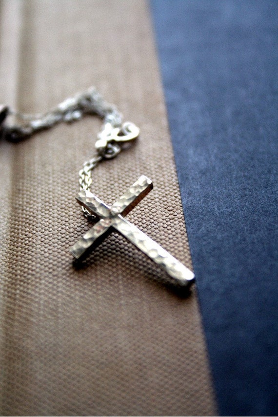 Sterling Silver Cross Necklace | Etsy