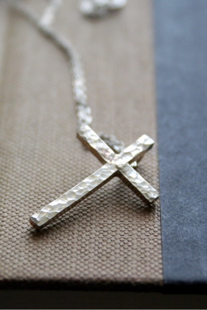Sterling Silver Cross Necklace | Etsy