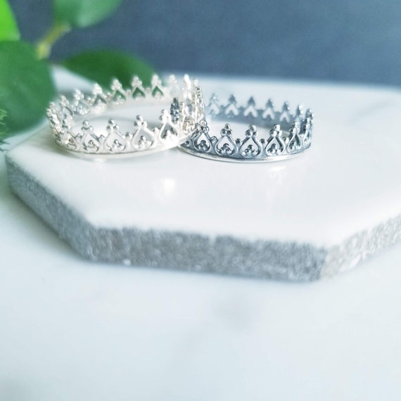 Little Princess Crown Sterling Silver Ring | Etsy