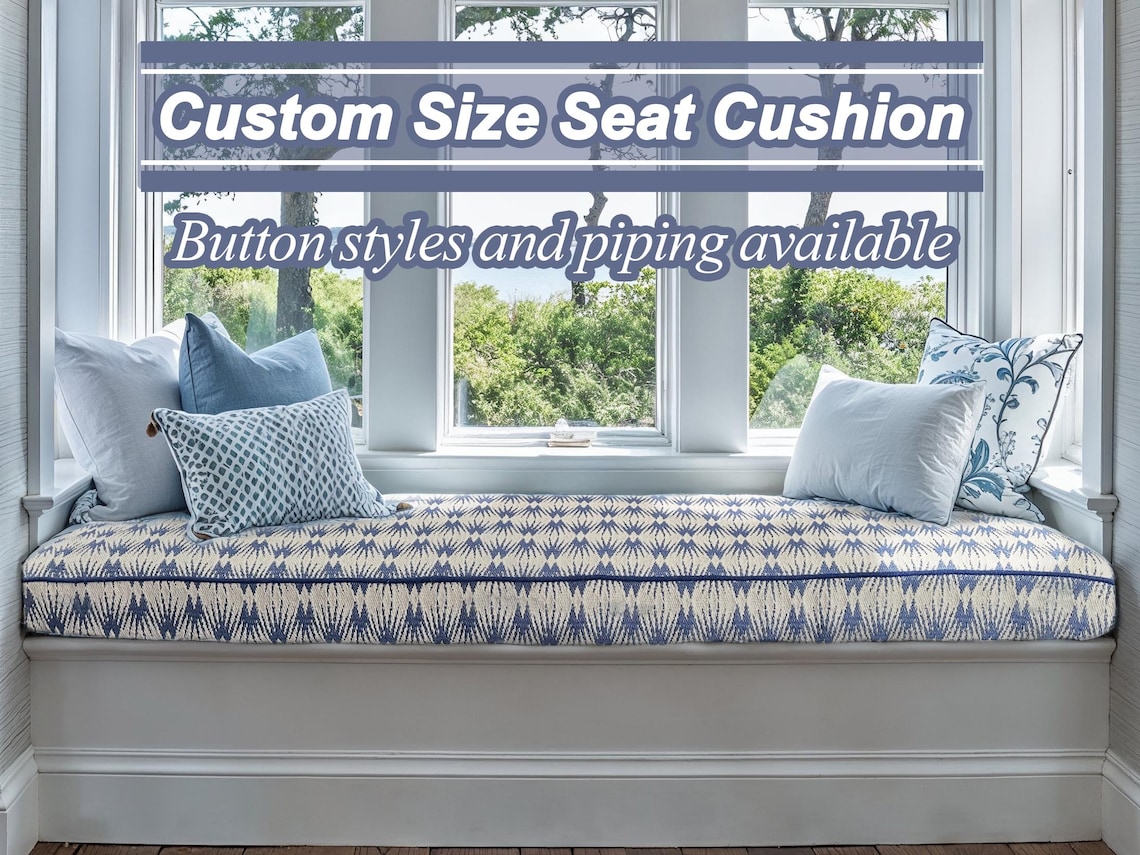 Design Pattern Linen Cushion,cotton Linen Window Seat Cushion,handmade ...