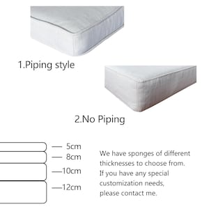 Design Pattern Linen Cushion,cotton Linen Window Seat Cushion,handmade ...