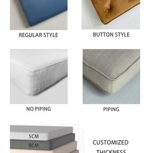 Design Pattern Linen Cushion,cotton Linen Window Seat Cushion,handmade ...