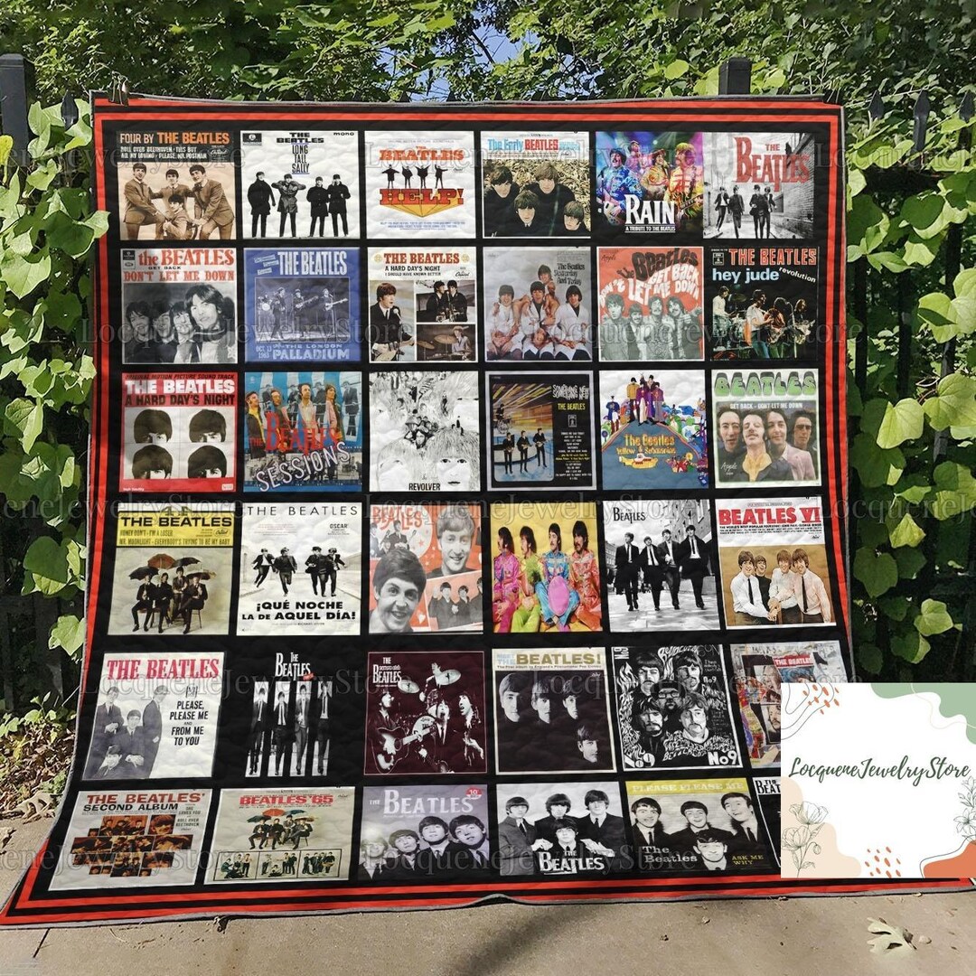 The Beatles Quilt, Music Quilt Pattern, Beatles Decor Home, Beatles ...