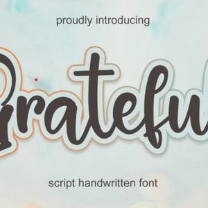Grateful Font, Simple Handwritten Font, Minimalist Font, Branding Font ...