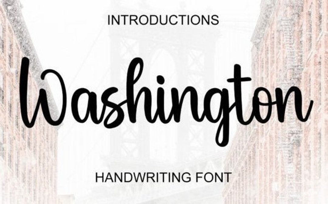 Washington Font, Simple Handwritten Font, Minimalist Font, Thin Font ...